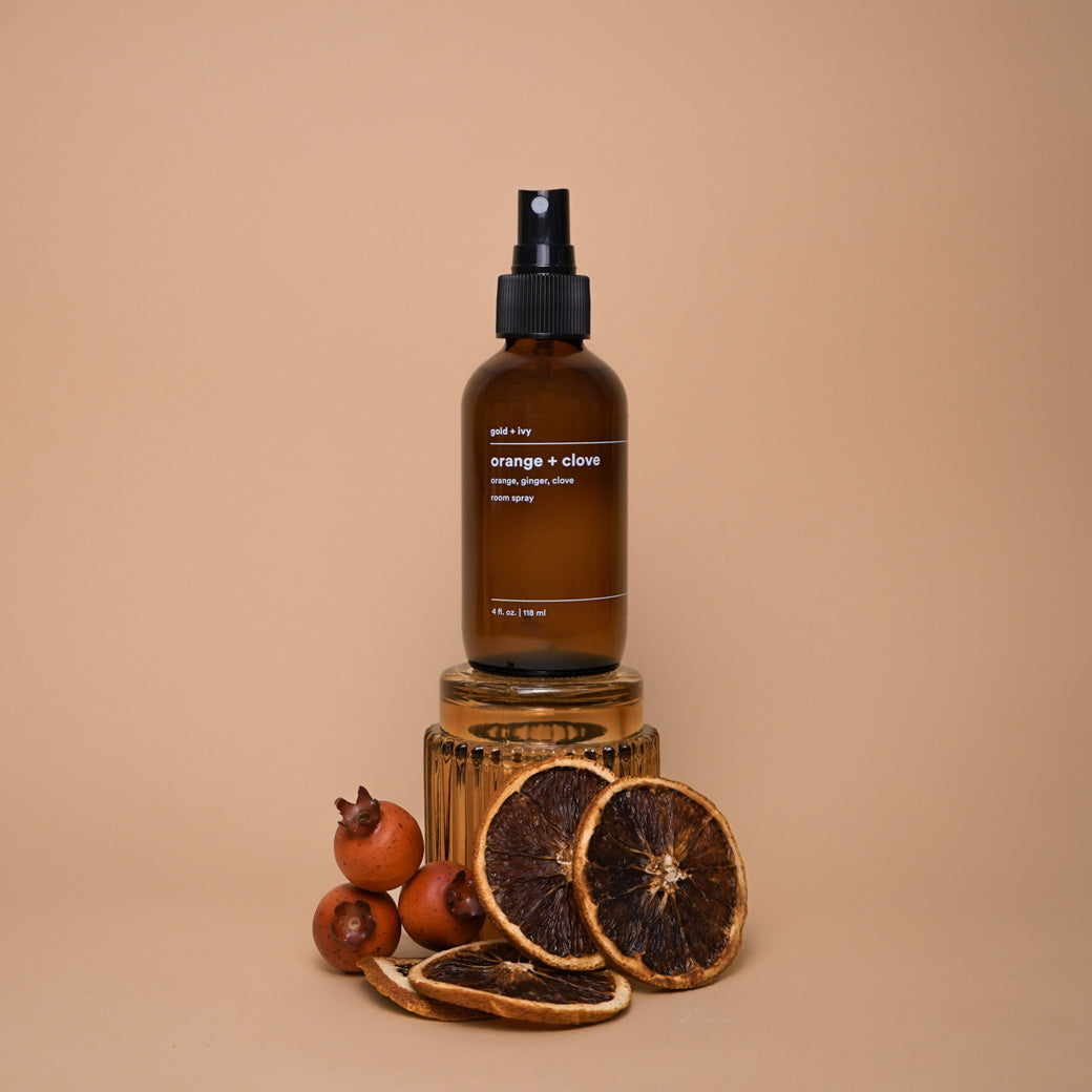 orange + clove room spray – gold + ivy