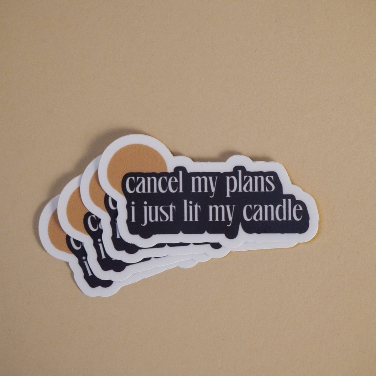 cancel plans sticker – gold + ivy
